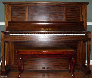 Bechstein Pianos Model 8 Fiddleback Mahogany cabinet