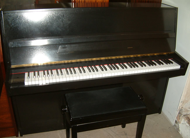 Klingmann black satin german modern upright Piano
